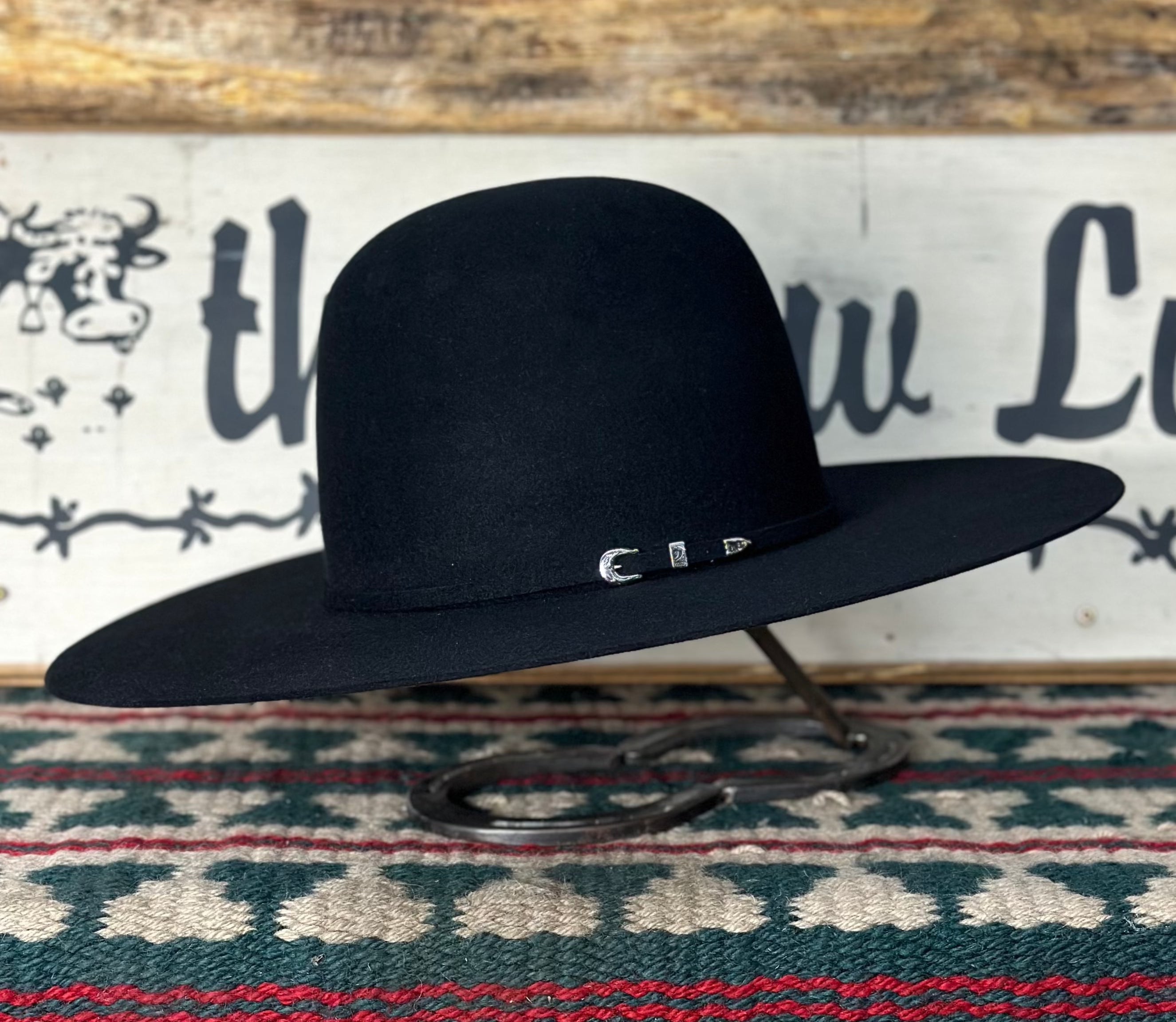 Rodeo King 10X 4 1/2" Brim | Black – Hat Masters Wholesale